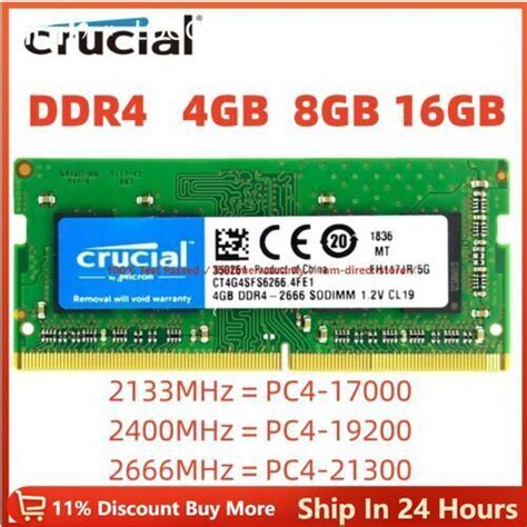 Crucial Ddr4 4gb 8gb 16gb 2666 2133 3200 Laptop Speicher Sodimm