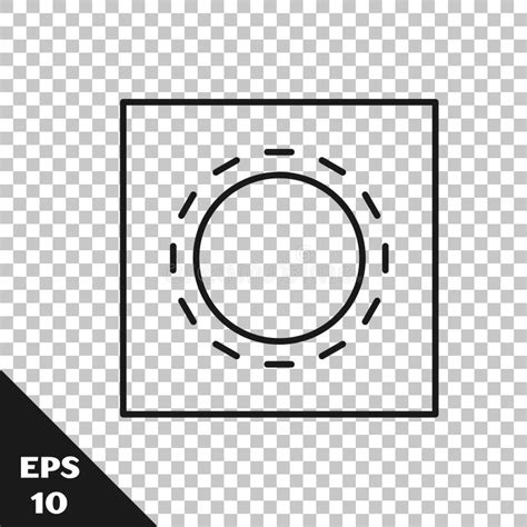 Black Line Condom Dans L emballage Safe Sex Icon Isolé Sur Fond Transparent Symbole D amour Sûr