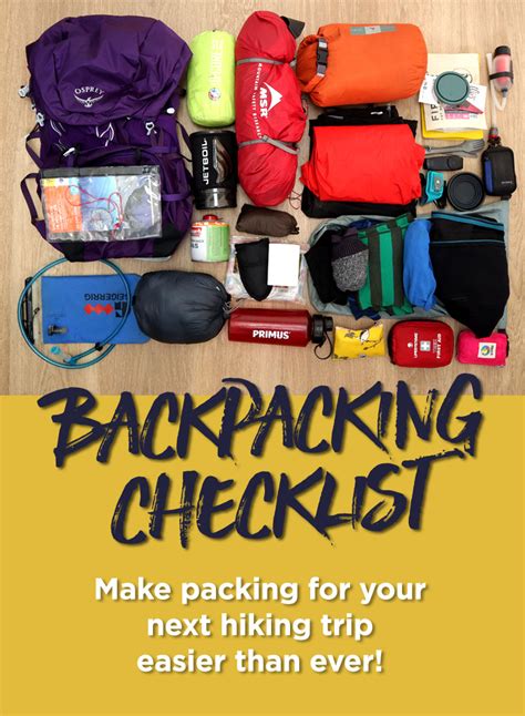 Backpacking Checklist Artofit