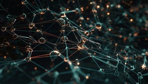 Premium Ai Image Futuristic Computer Network Backdrop With Glowing Molecular Structure Pattern
