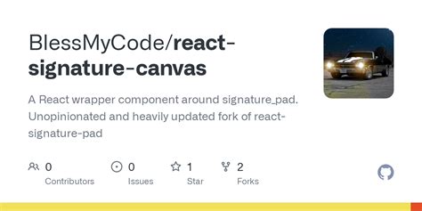 GitHub BlessMyCode React Signature Canvas A React Wrapper Component Around Signature Pad