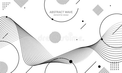 Abstract Wave Element For Design Digital Frequency Track Equalizer Stock Vector Illustration
