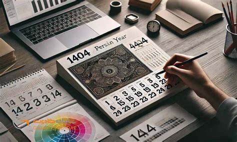 10 ایده طراحی تقویم رومیزی 1404 اصولروش گاموت