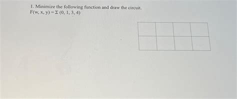 Solved Minimize The Following Function And Draw The