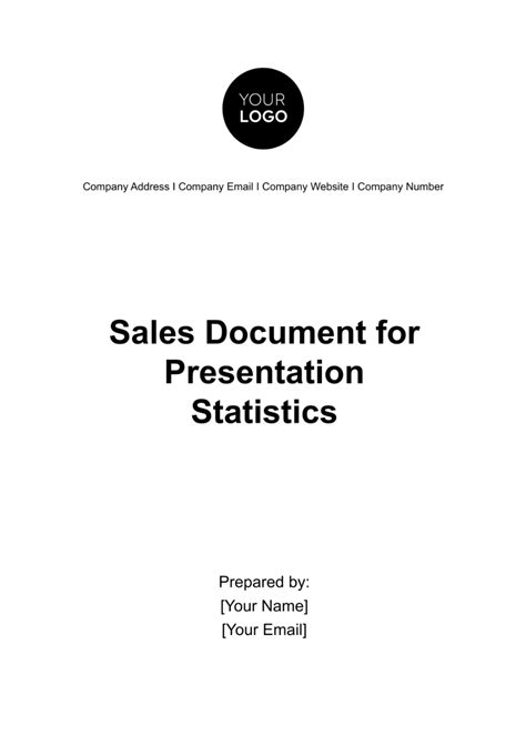Free Sales Document For Presentation Statistics Template To Edit Online