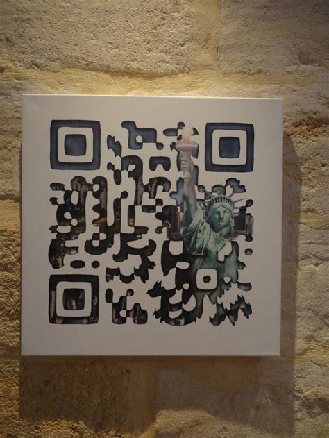 Qr Code On Canvas Qr Codes Qr Code Business Card Project Presentation Code Art Mural App