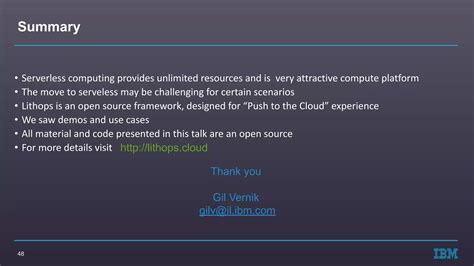 Toward Hybrid Cloud Serverless Transparency With Lithops Framework Ppt