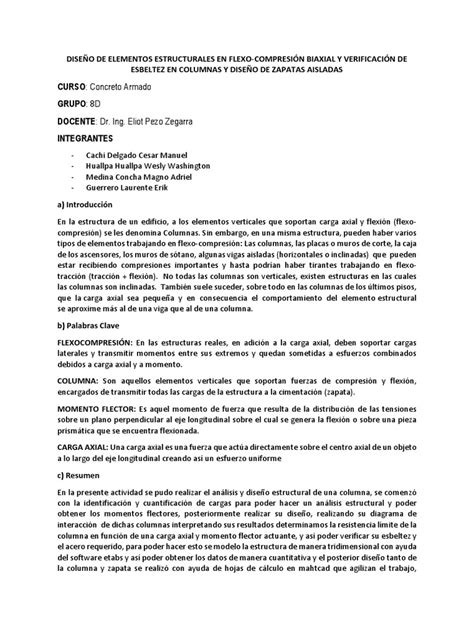 Diseño De Columnas En Flexocompresión Pdf