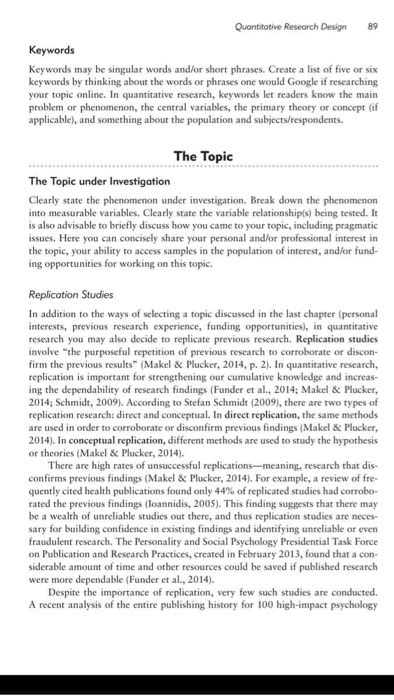 Solved Chapter 4 Quantitative Research Design Uantitative