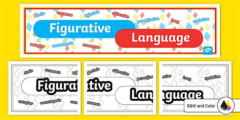 Figurative Language Banner Teacher Made Twinkl