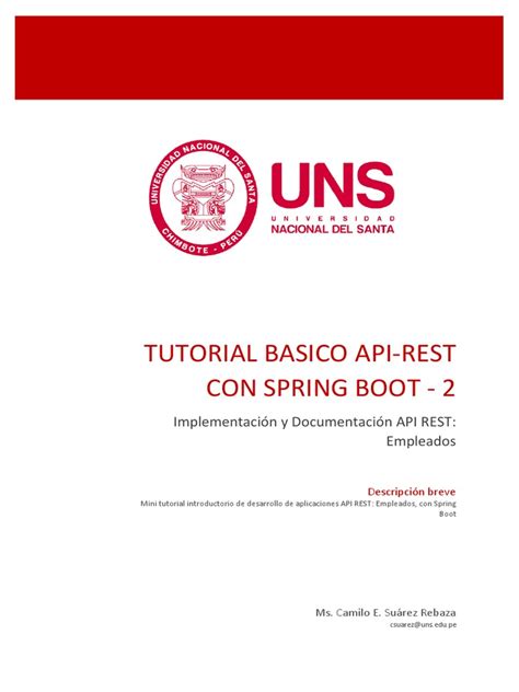 Tutorial Básico De Api Rest Con Spring Boot Empleados Pdf
