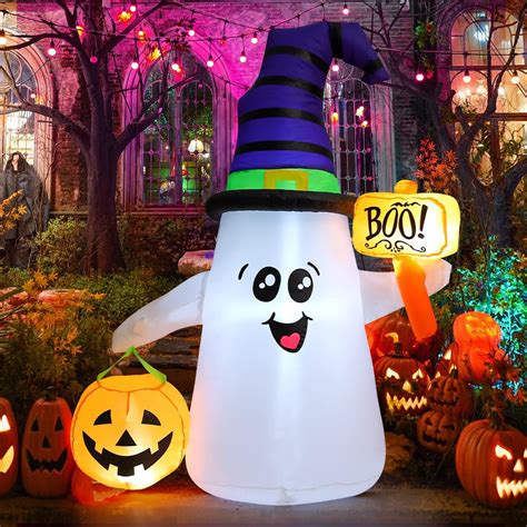 Goosh Halloween Inflatable 5 Ft Inflatable Ghost Cute Blow Up Ghost