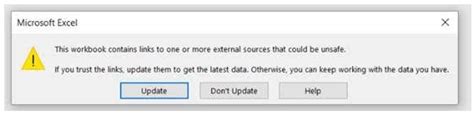 Excel External Sources Warning Valcre Online Support