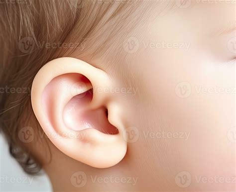 Fotógrafo De Un Niño Oreja Macro Fotografía De El Exterior Oreja