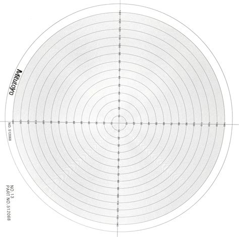 Optical Comparator Chart For Profile Projector Overlay 45 Off