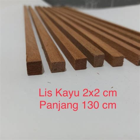 Jual Lis Kayu 2x2 Cm Panjang 130cm Shopee Indonesia