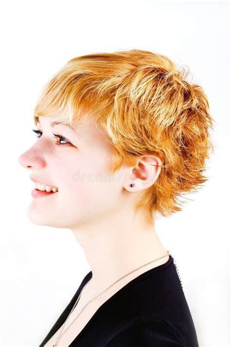 Short Haired Gingerredhead Girl Stock Image Image Of Smiling Haired