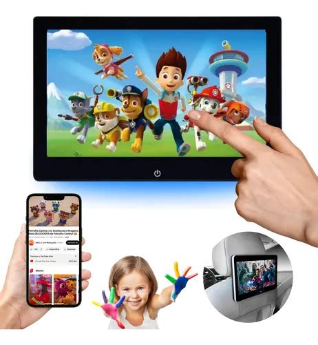 Par De Tela De Encosto 10 Polegadas Full Touch Espelhamento Parcelamento Sem Juros