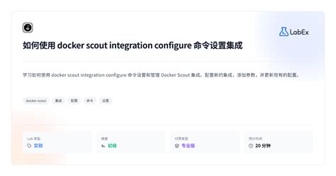 如何使用 Docker Scout Integration Configure 命令设置集成 Labex