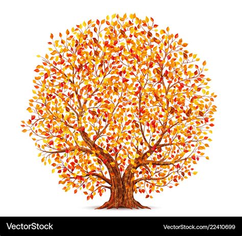 Autumn Tree Royalty Free Vector Image VectorStock