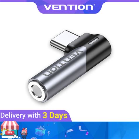 Vention Type C To Mm Audio Adapter Degree Right Angle Male To Female USB C Connector For
