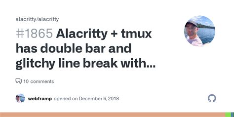 Alacritty Tmux Has Double Bar And Glitchy Line Break With Flickering Rendering · Issue 1865