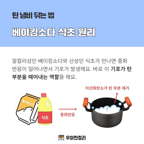 베이킹소다와 식초로 탄 냄비 닦는 법 깨끗하게 세척해보세요 우아한정리 생활꿀팁 저장소