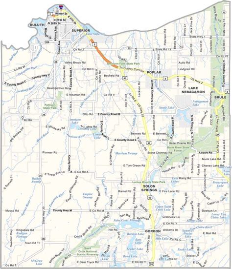 St Louis County Map Minnesota Us County Maps