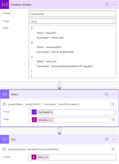 Solved Formatting The Contents Of An Array Variable Power Platform