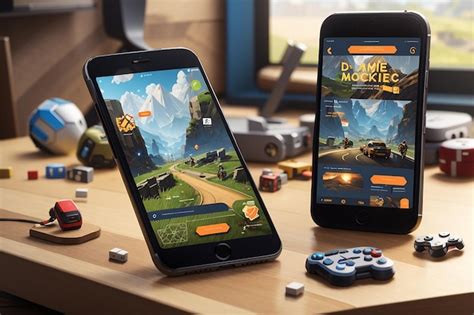 Premium AI Image A Mockup For A Gaming Website Featuring