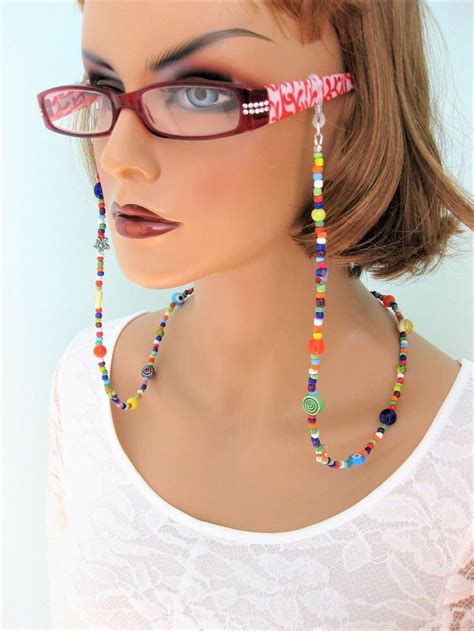 Colorful Beaded Eyeglass Chain Handmade Jewelry Glasses Chains Eyeglass Holder Eyeglass