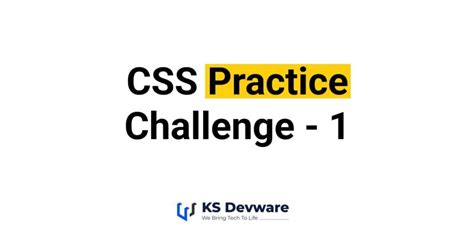 CSS Practice Challenge 01 KS Devware