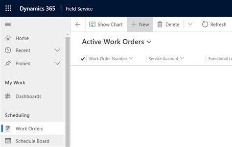 Create A Work Order Dynamics Field Service Microsoft Learn