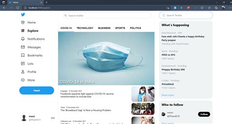 Github Malek1117twitterclonemaster This Twitter Clone Allows Users To Tweet Text And
