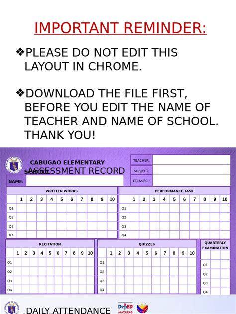 Assessment Record Pdf