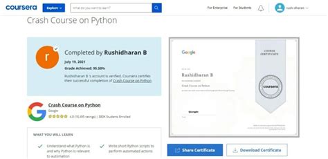 Python Pythonprogramming Grade Learning Coursera Rushidharan Baskar