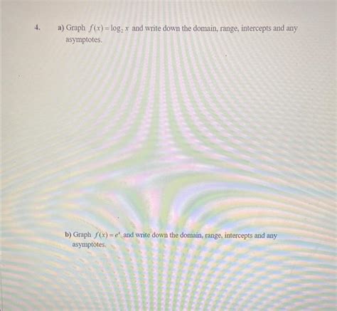 Solved A Graph Fxlog2x And Write Down The Domain Range