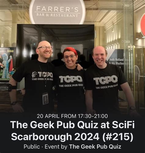 Heres Our Upcoming Schedule Of Geeky The Geek Pub Quiz