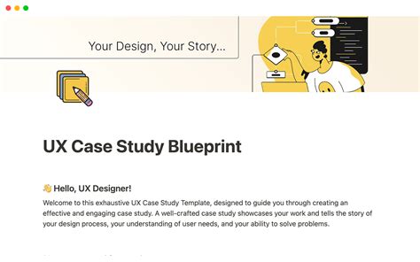 UX Case Study Blueprint Notion Template