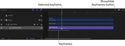 Motion View Keyframes In The Timeline