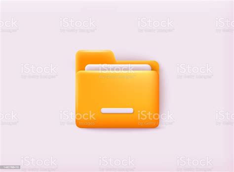 파일이 있는 폴더입니다 3d 웹 벡터 일러스트레이션 기업 재무와 산업에 대한 스톡 벡터 아트 및 기타 이미지 기업 재무와 산업 노랑 누름 버튼 Istock