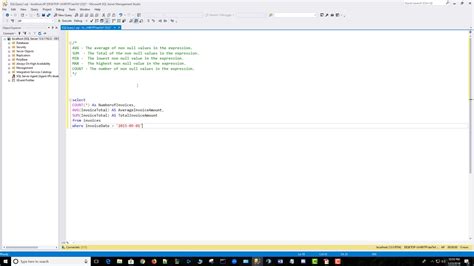 Sql Server Tutorials 11 How To Work With Aggregate Functions Youtube