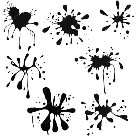 Premium Vector Vector Illustration Of Black Ink Blot