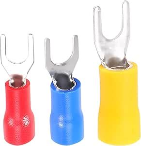 Amazon Com Occus 300 Pcs 22 16 16 14 12 10 AWG Insulated Fork Spade U Type Wire Connector