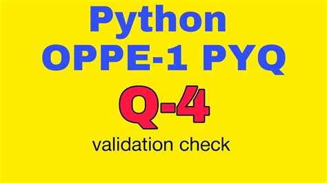 Python Oppe 1 Previous Term Question Q 4 Youtube