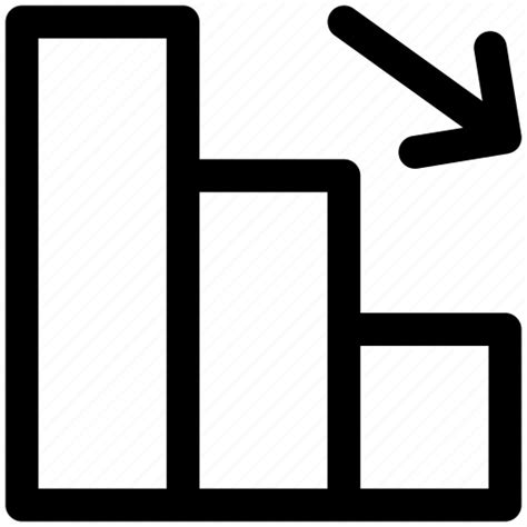 Bar Chart Graph Statistics Diagram Loss Decrease Icon Download