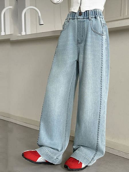 Джинсы Девочки Tmumcdad синий Хлопок размер 160 облегающий Без застежки Эластичная Высокая