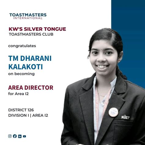 kalakoti dharani on linkedin toastmasters area leadership public