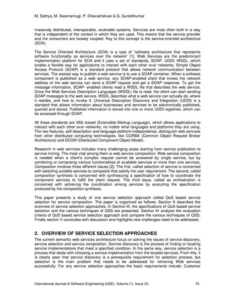 Evaluation Of Qos Based Web Service Selection Techniques For Service