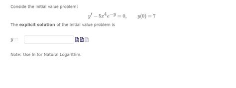 Solved Conside The Initial Value Problem